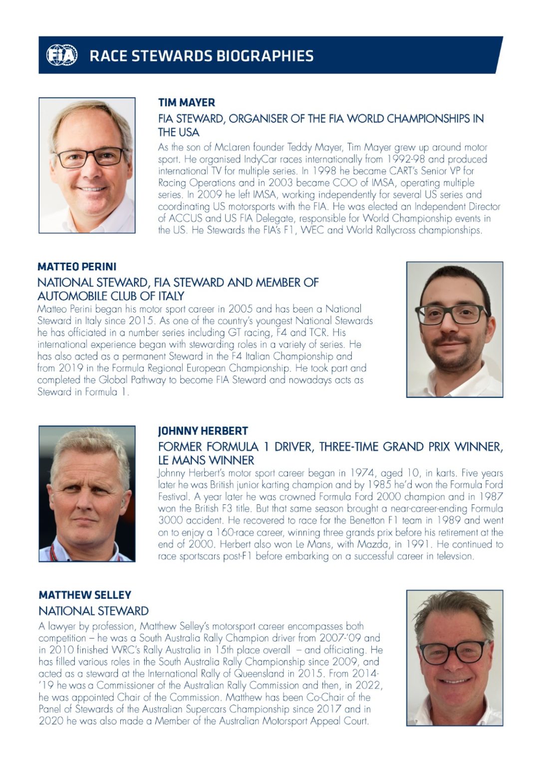 F1 | Johnny Herbert diventa Steward FIA. Sarà a Melbourne per il GP ...